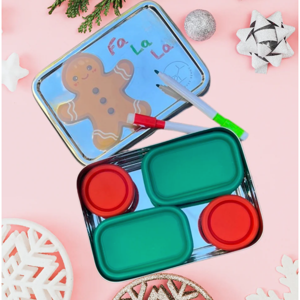 stainless steel snack set box and activity set - elfin los angeles